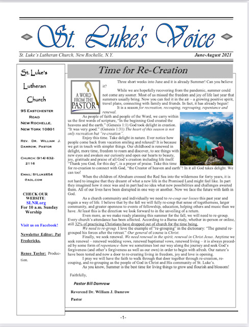 Newsletters - St. Luke's Lutheran Church